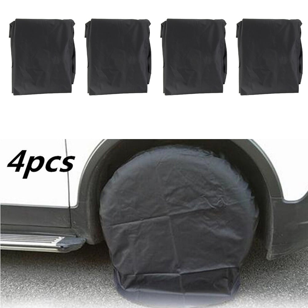 4x Heavy Canvas Wheel Tire Covers 32\ Protect Trailer RV Camper Car ...