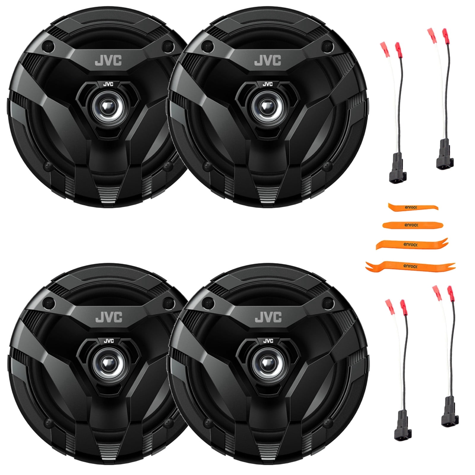 4x JVC CS-DF620 drvn DF Series 6.5" 300 Watt Max Power 2-Way Coaxial ...