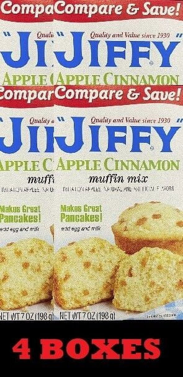 4x Jiffy APPLE CINNAMON MUFFIN Mix 7 Oz Baking - 4 BOXES BULK - 4 Count ...