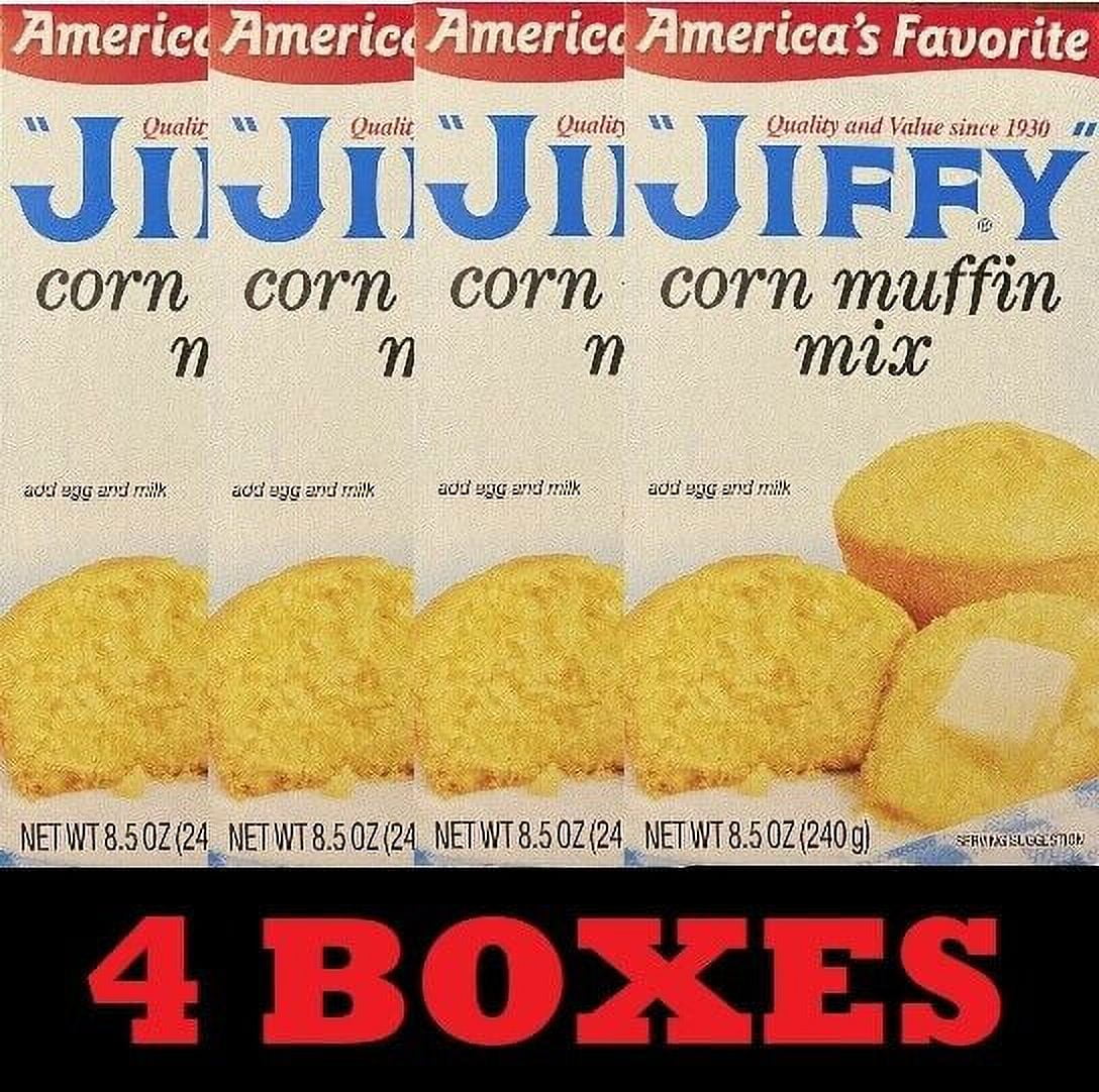 4x Jiffy Corn Muffin Mix 8.5 Oz Baking Cornbread Muffin 4 count - 4 ...