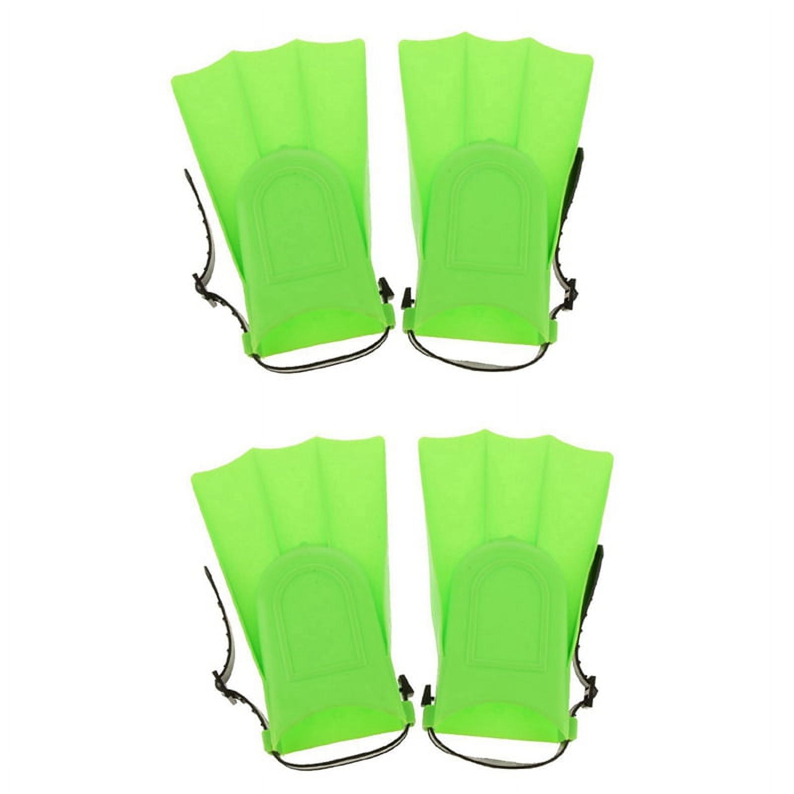 4x Kids Adults Adjustable Fins Swimming Diving Swimming Fins - Green, S ...