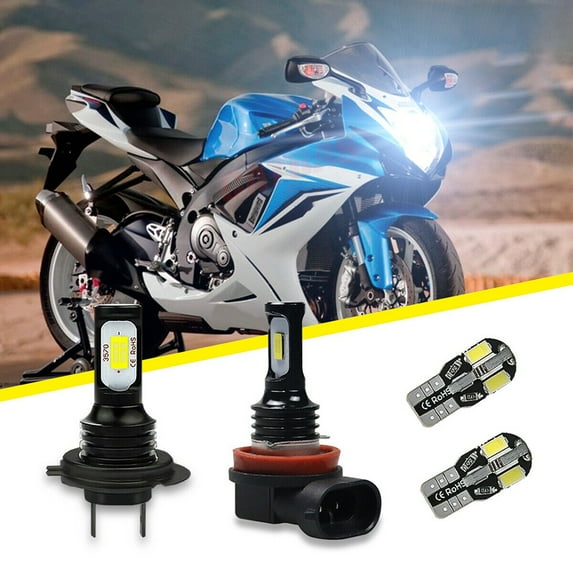 4x LED Headlight Parking Light Bulbs Set White For Suzuki GSXR 600 750 ...