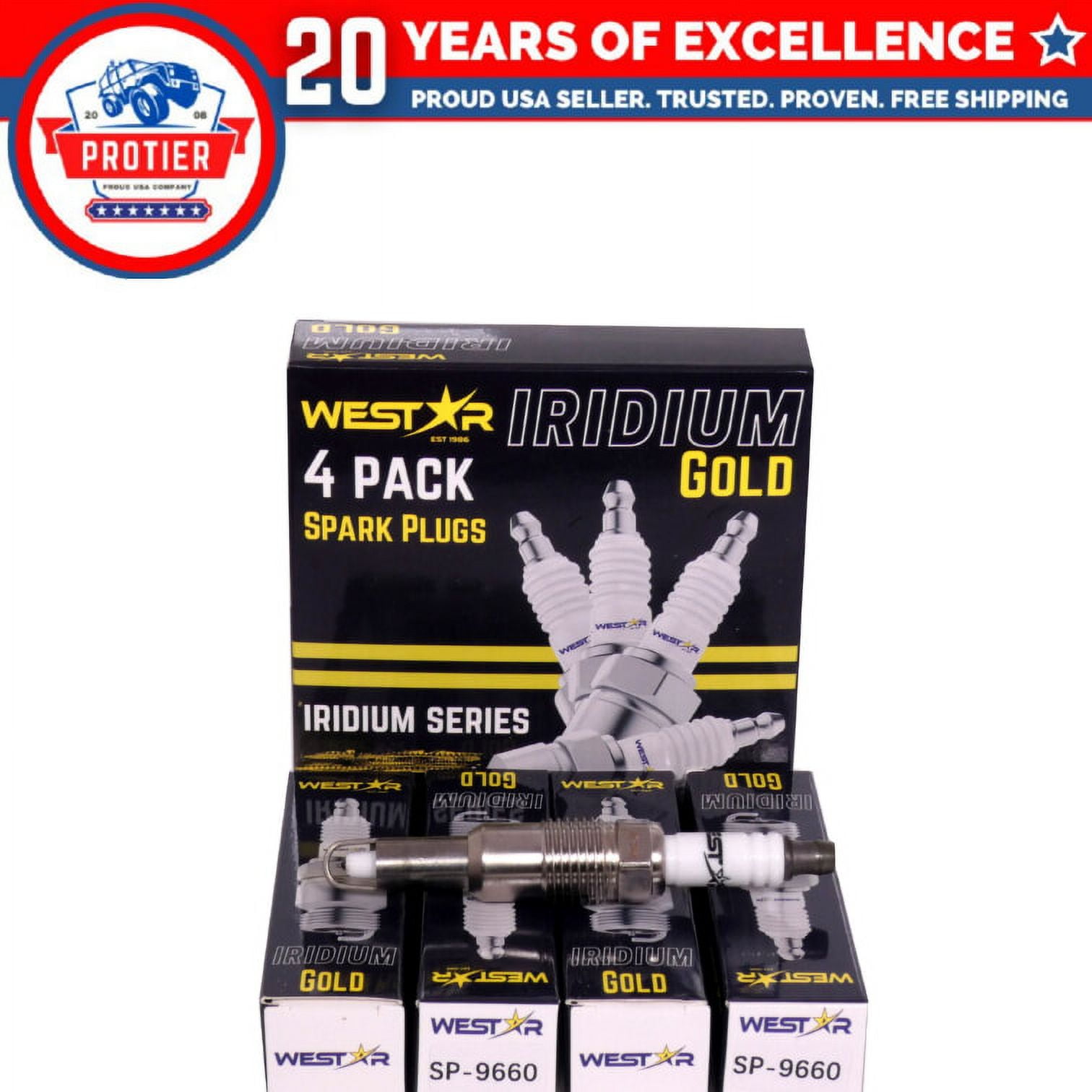 4x Laser IRIDIUM Spark Plugs SP-546 PZK14F For F150 F250 5.4L SP546 ...