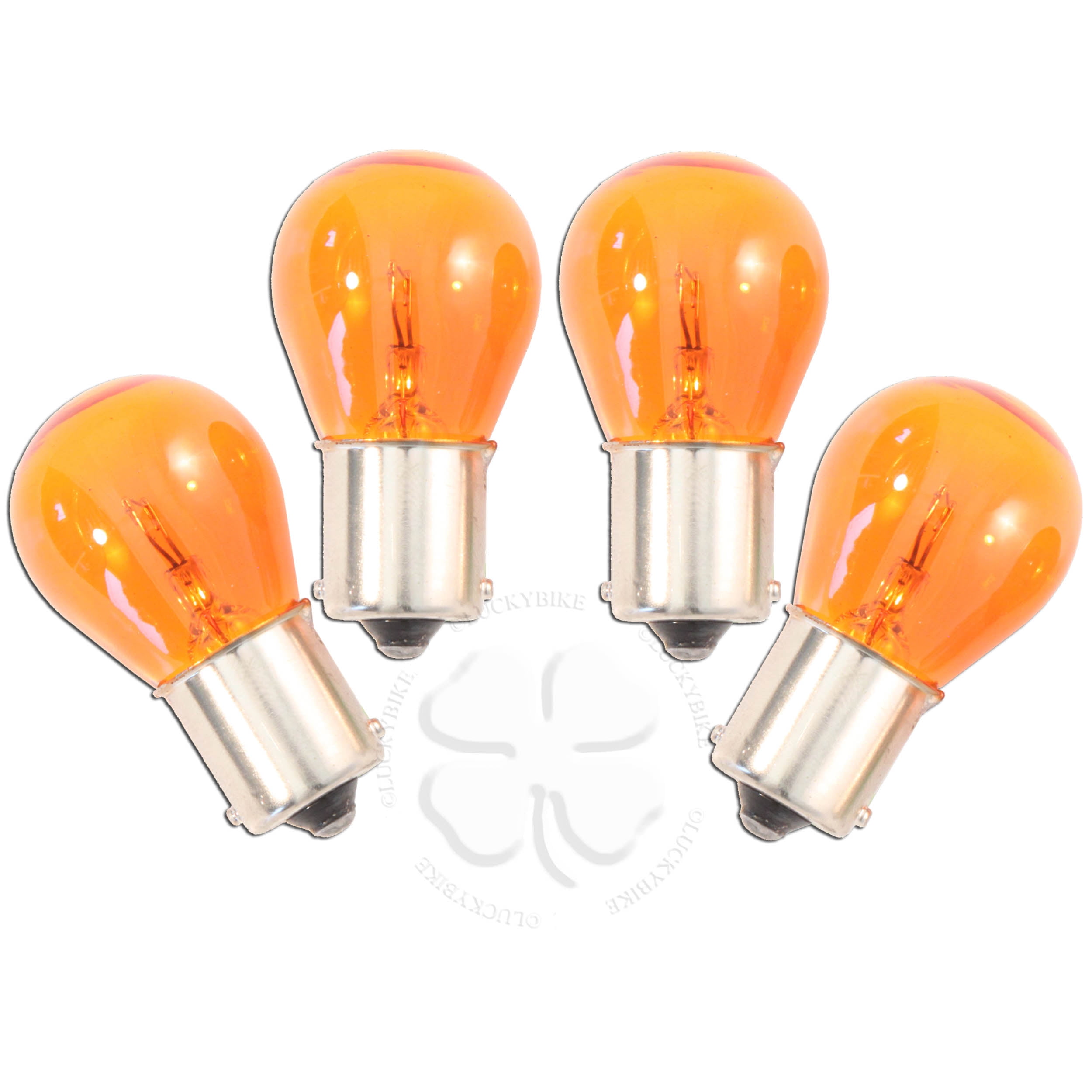 4x Light Bulb Amber Turn Signal Blinker Single Filament Lamp 1156 BA15S ...