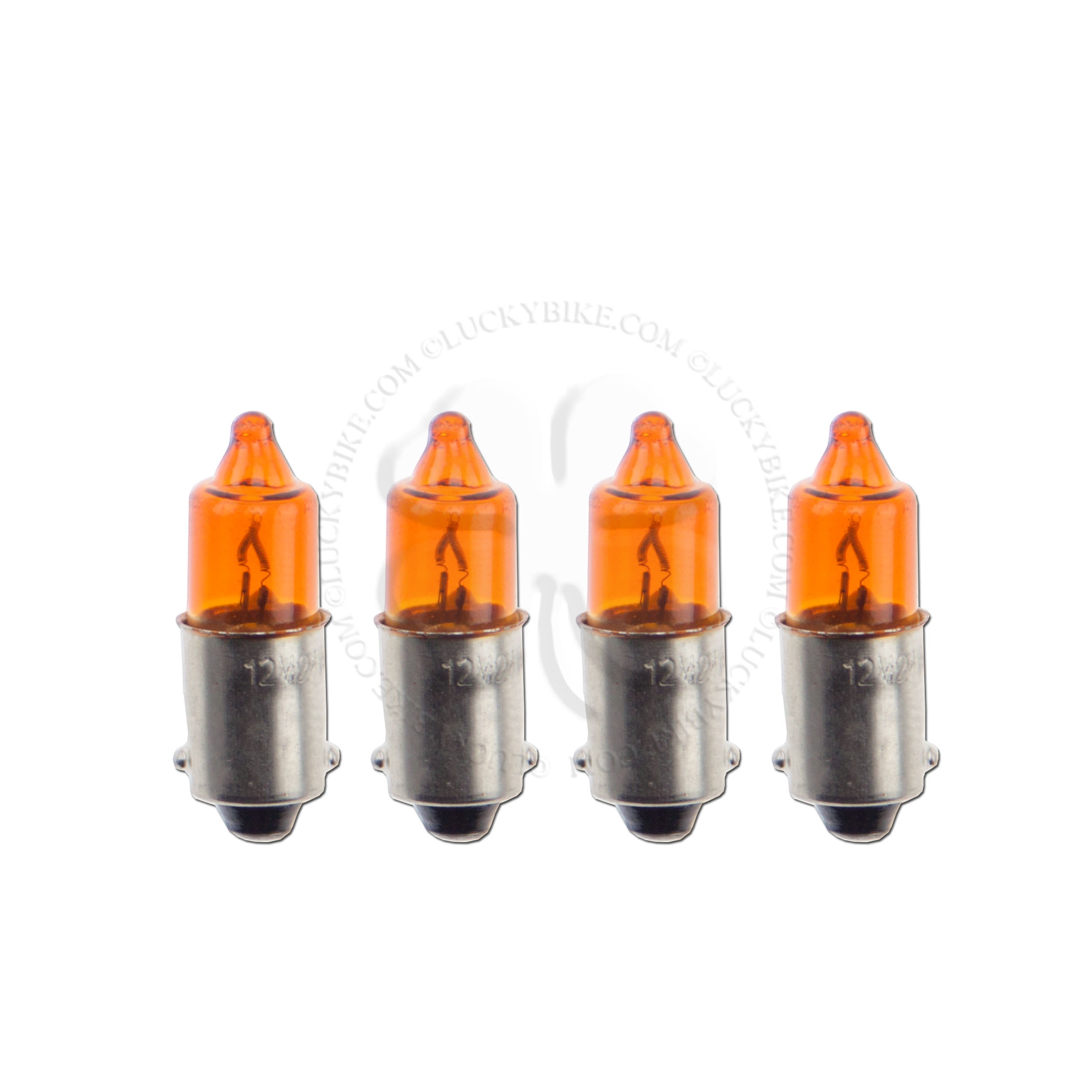 Luckybike Amber Turn Signal Blinker Bulbs, BA9S Base, Single Filament ...