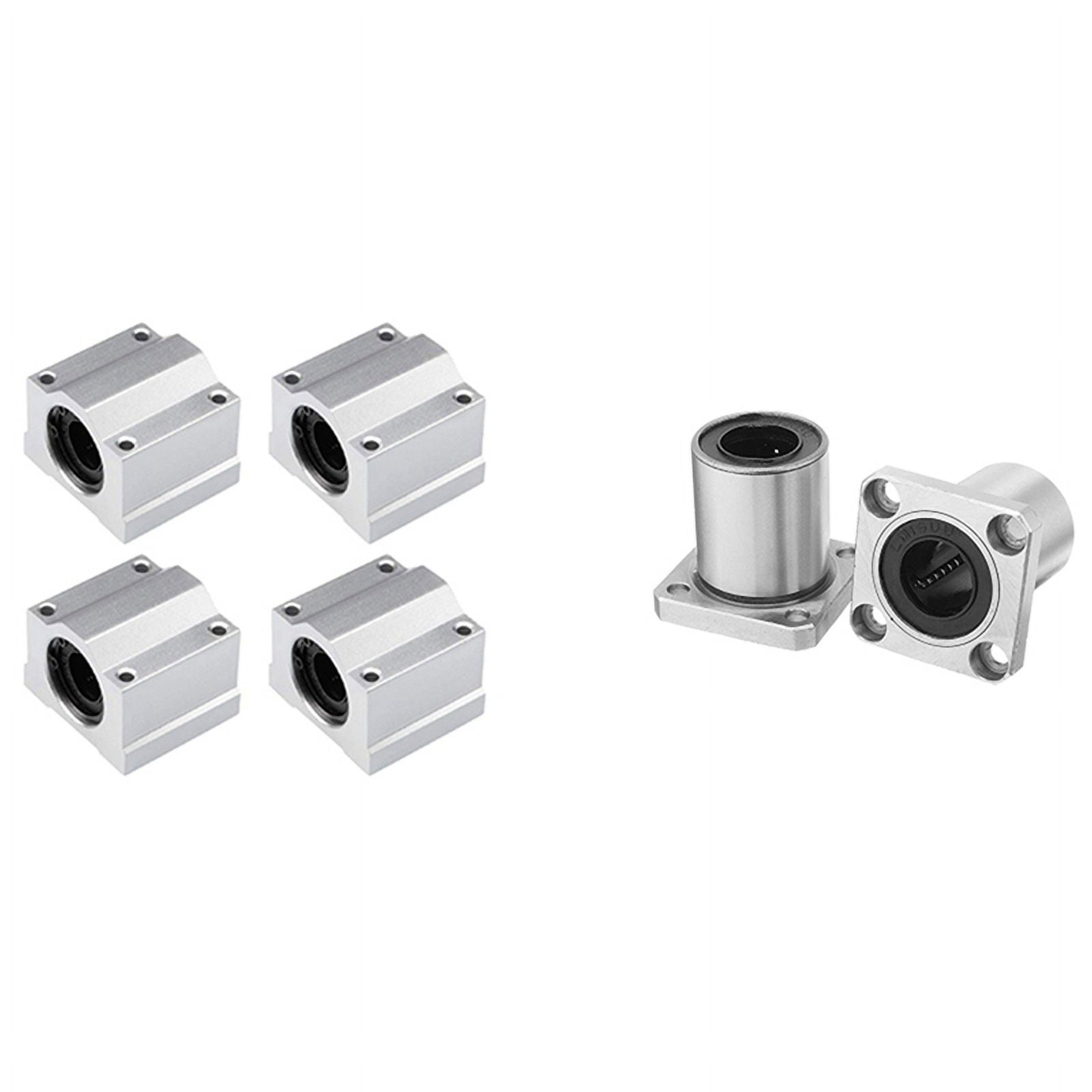 4x Linear Bearing Slide Block Units, 16mm Bore Dia(SCS16UU) & 2x Flange ...