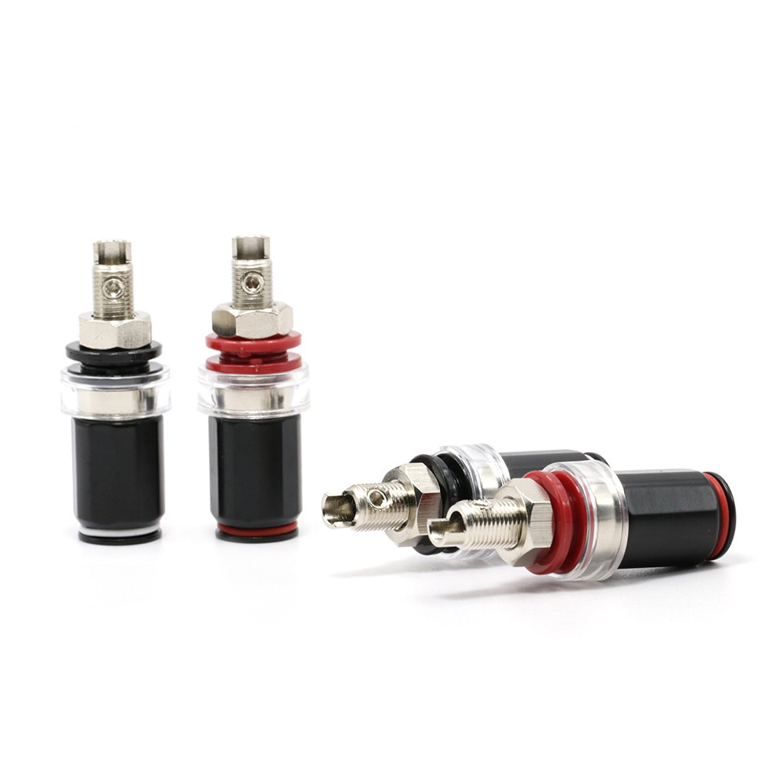 4x Lockable 24K Gold Plated HiFi Amplifier Speaker Binding Post Socket ...