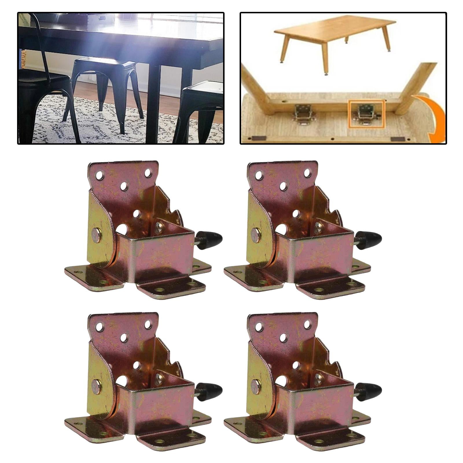 4x Lockable Folding Support Hinge Foldable Hinge Self Lock 0-90 Degree ...