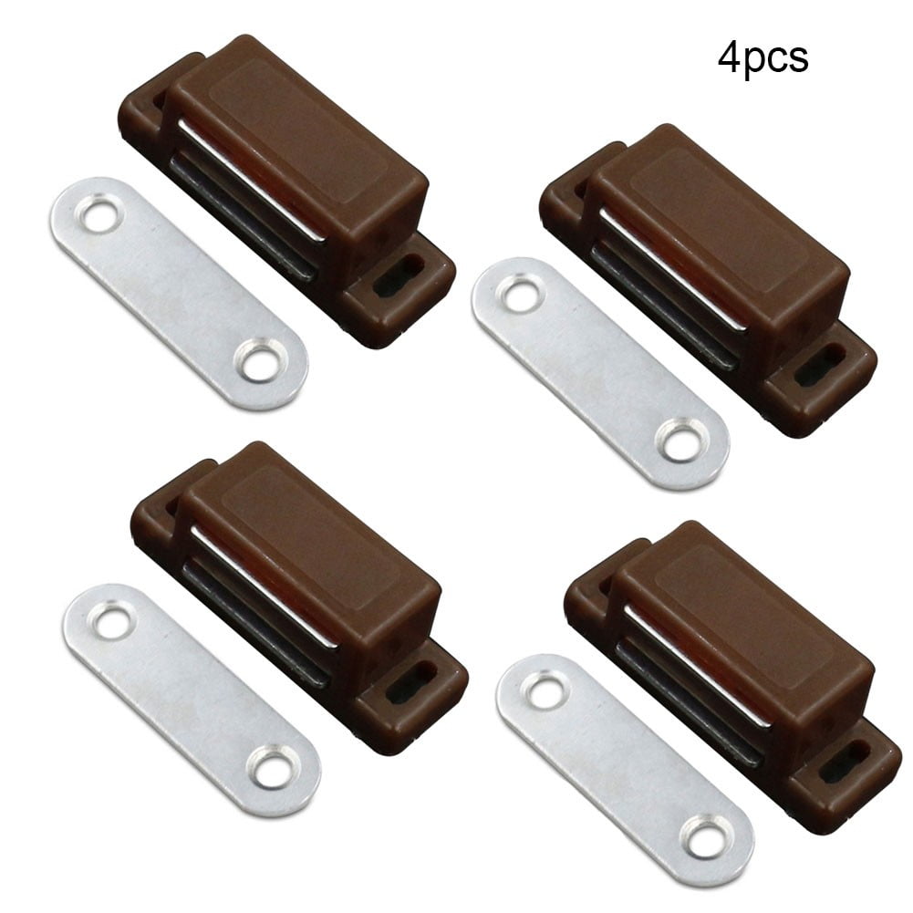 4X Magnetic Catch Cupboard Door Latch White Cabinet Catch Magnet with ...
