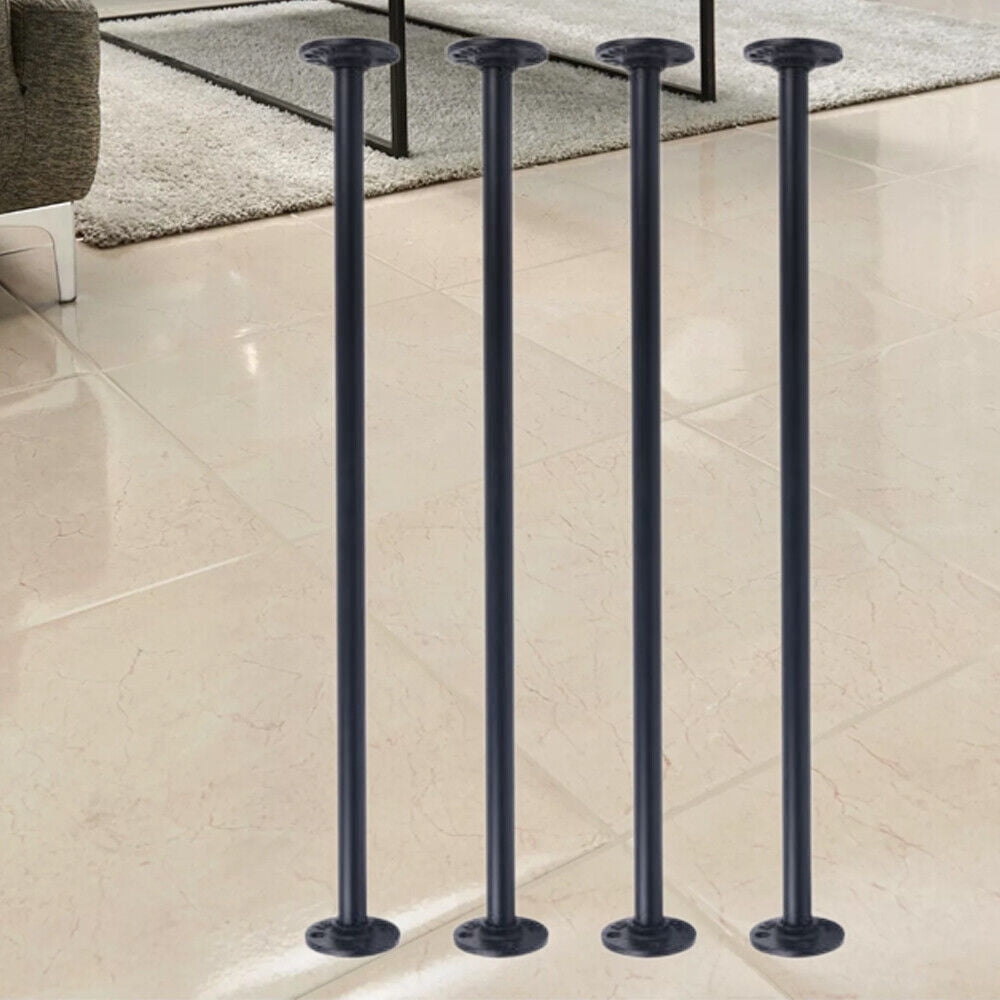 4x Metal Desk Legs 30 Inch Industrial Pipe Table Legs for DIY Rustic ...