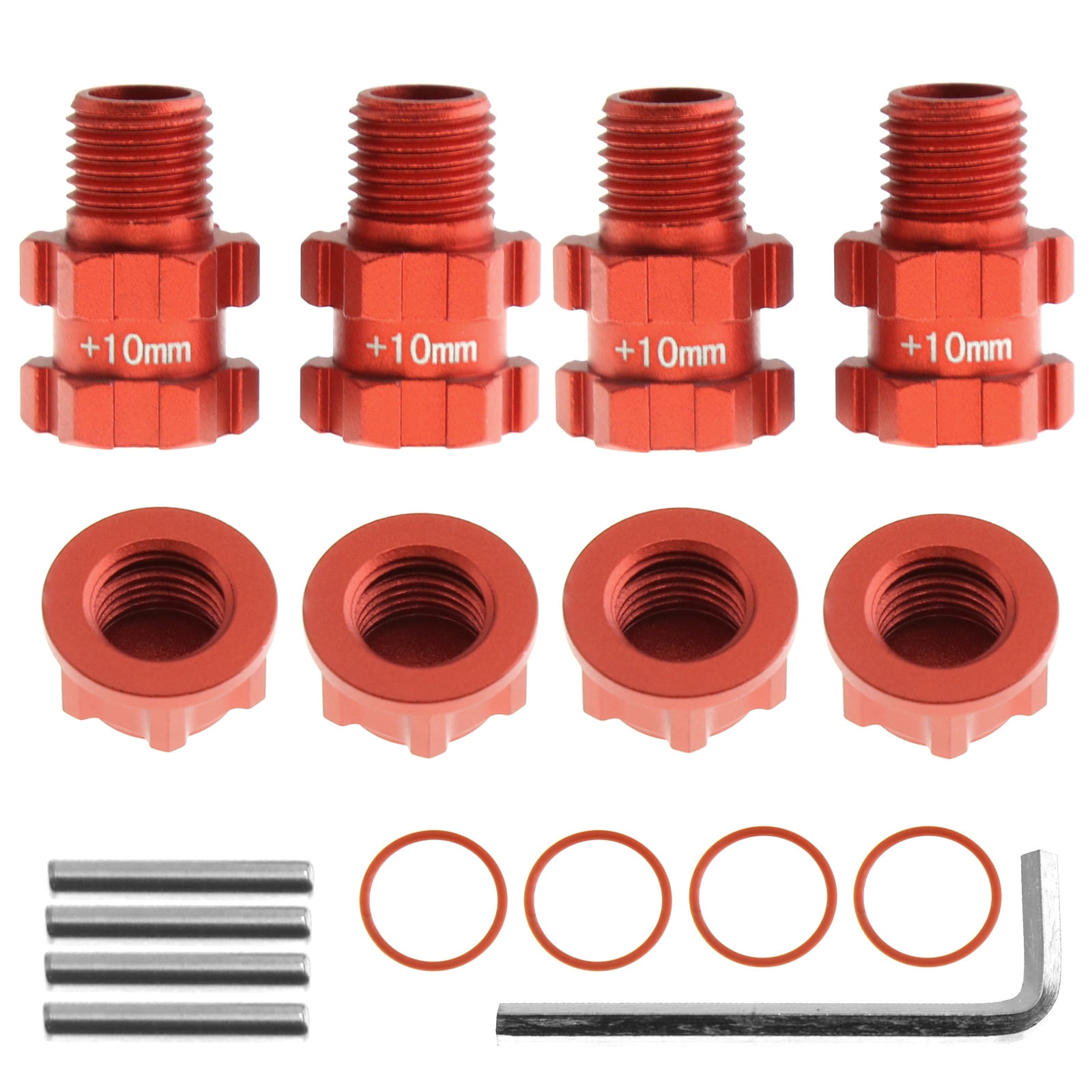 4x Metal Hexagonal Adapter Set High Precision Stability Red for Big ...