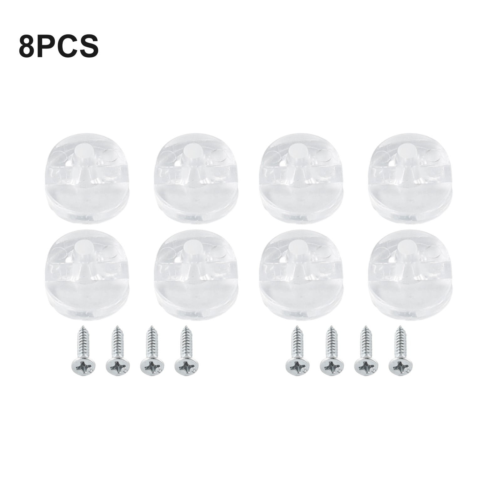 4x Mirror Wall Clips Fixing Kit Frameless Clips Glass Bracket Mounting ...