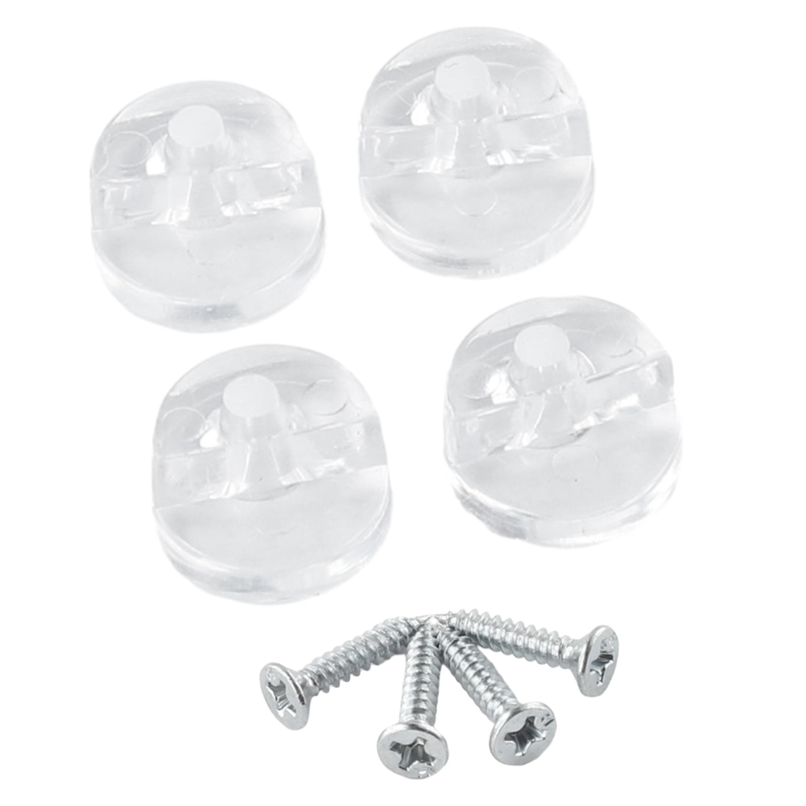 4x Mirror Wall Clips Fixing Kit Frameless Clips Glass Bracket Mounting ...