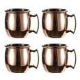 4x Moscow Mule Copper Mugs, (Set of 4) Solid Copper Mugs, Handcrafted ...