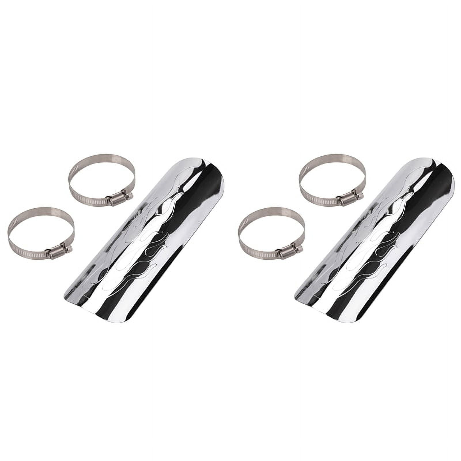 4x Motorcycle Flame Exhaust Muffler Pipe Heat Insulation Shield ...