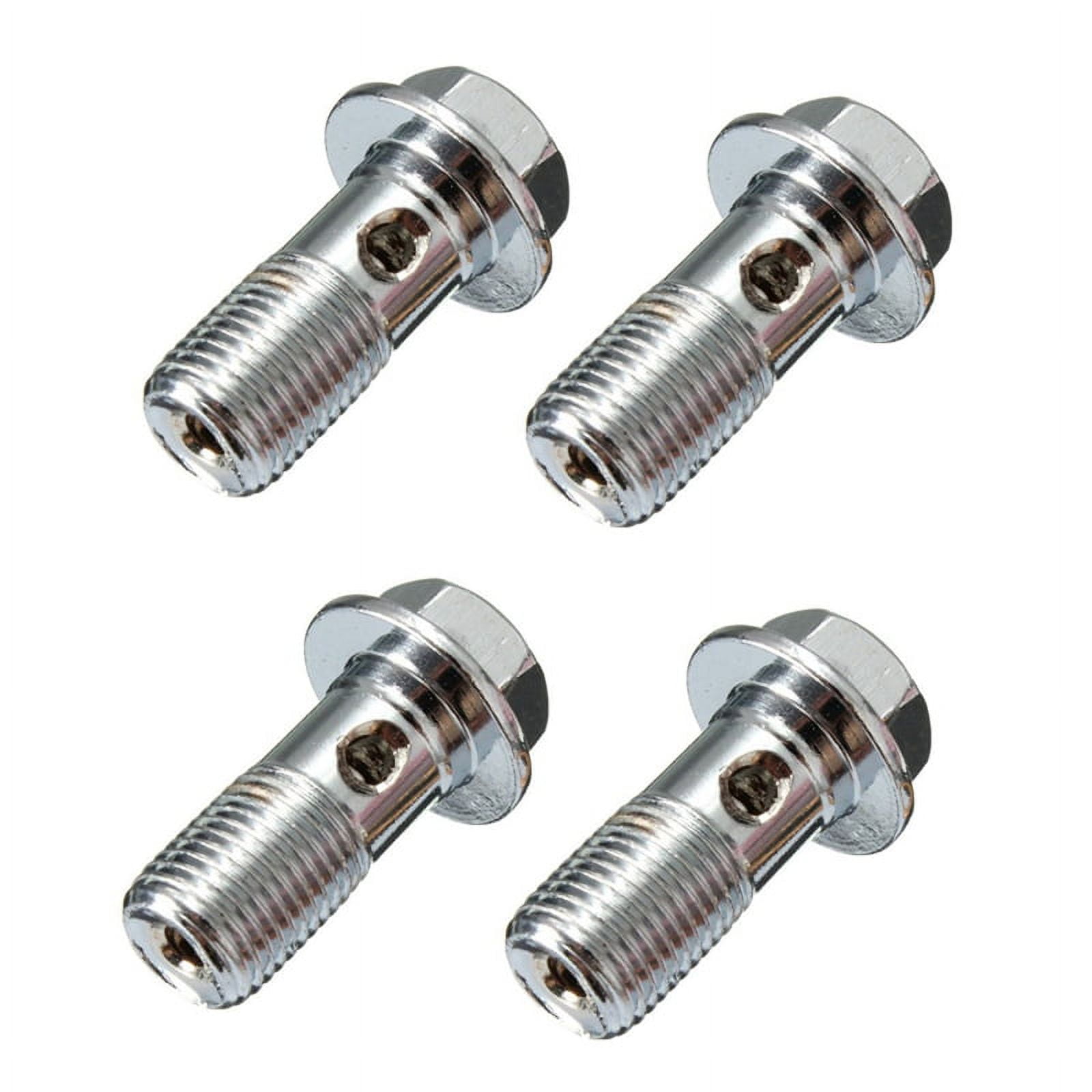 4x Motorcycle Stainless Brake Banjo Bolt M10 x 1.0mm Caliper Master ...