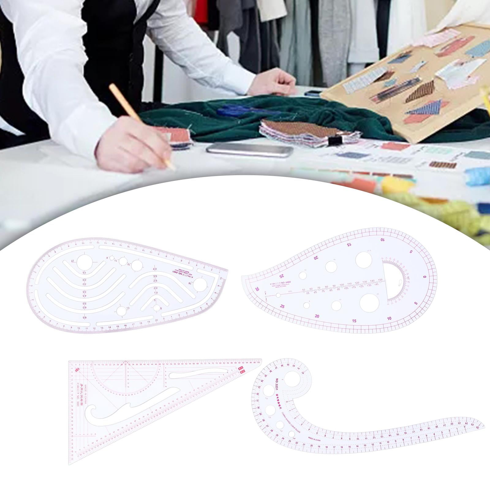 4x Multi Function French Curve Rulers Frames Drawing Accessories Sewing ...