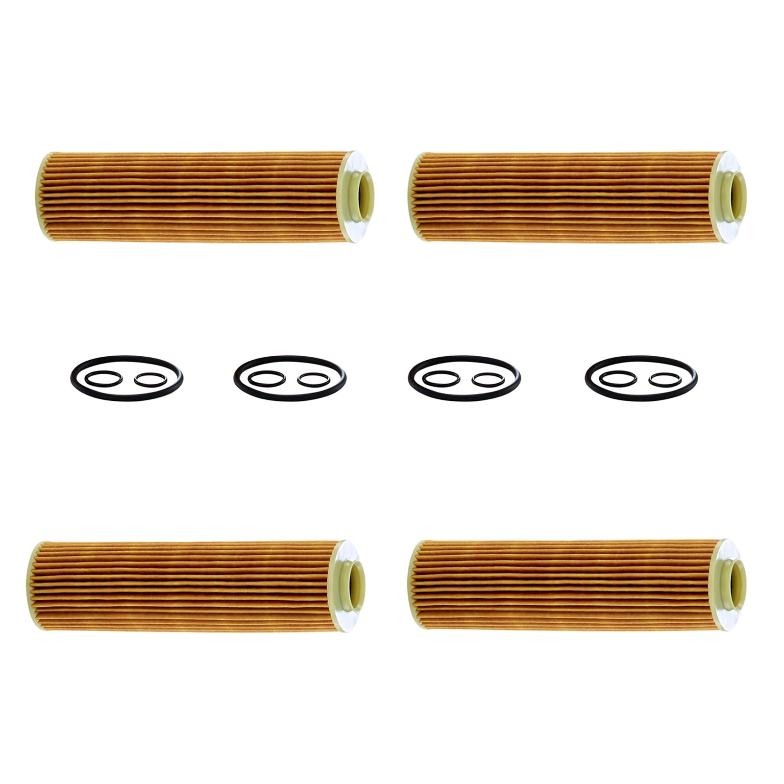 4x Oil Filter Kit for Benz W204 W212 C180 C200 C250 E200 SLK250 ...