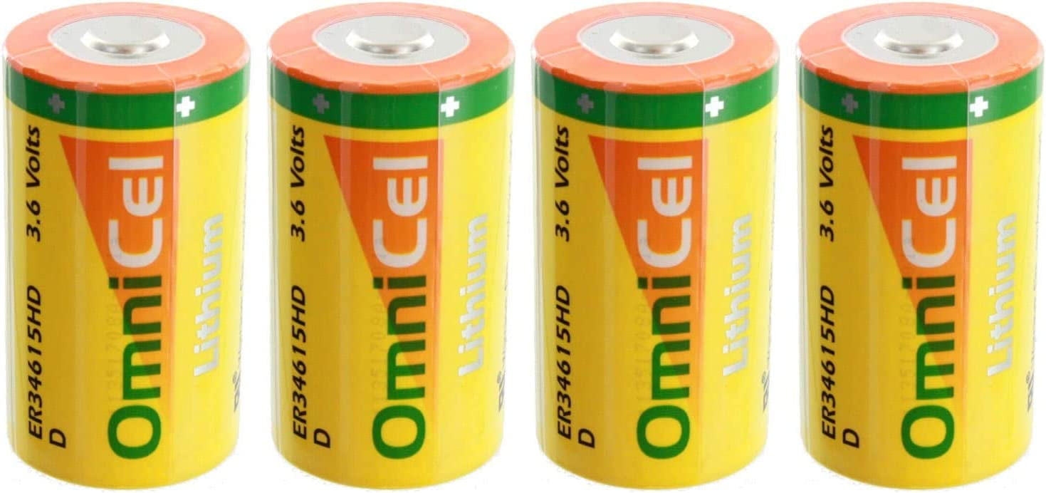 4x OmniCel ER34615HD 3.6V 13Ah Size D Lithium Standard Terminal For ...