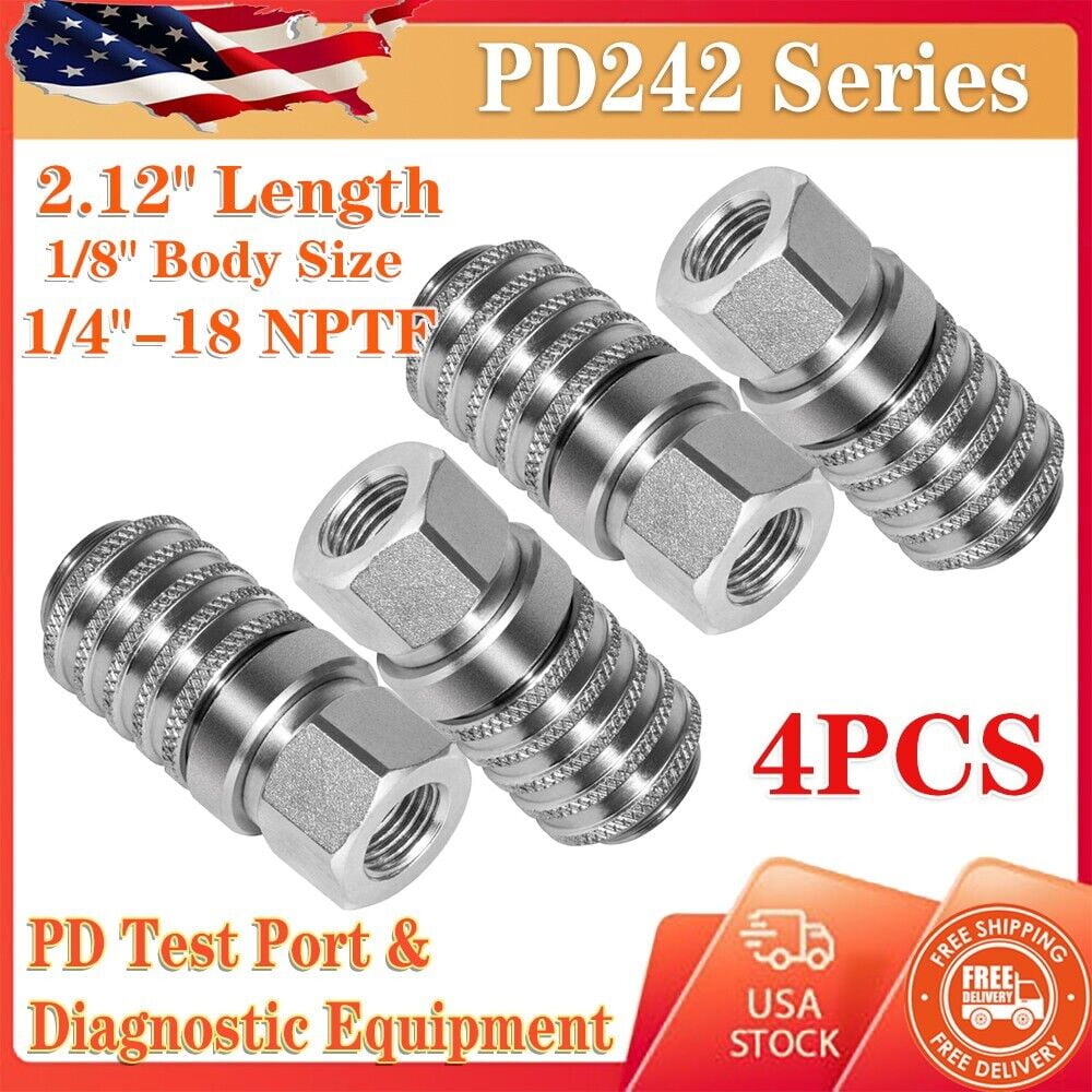 4x PD242 Series PD Steel Test Port and Diagnostic Equipment Quick ...