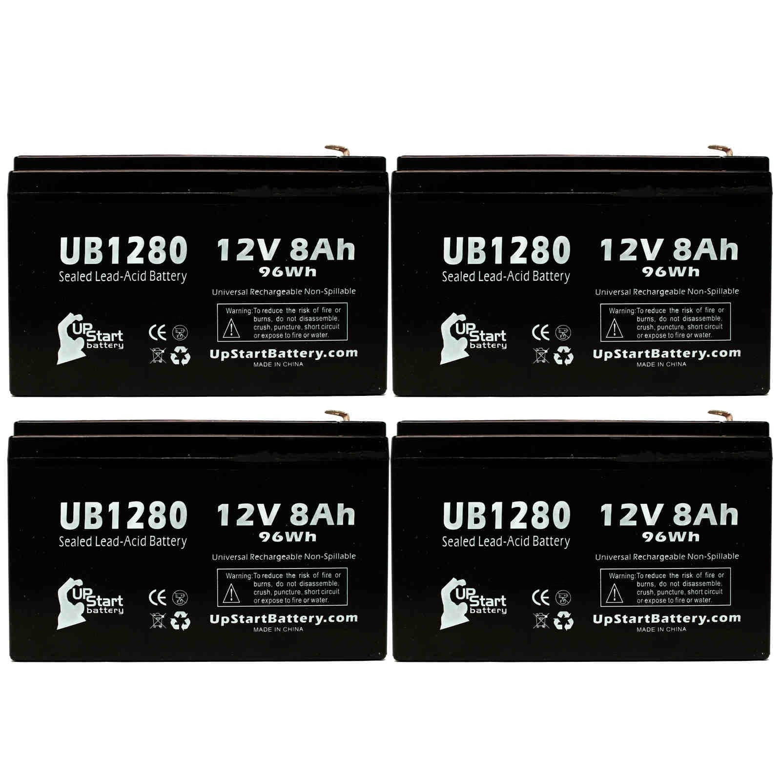 4x Pack - APC BACK-UPS 600 BN600 Battery Replacement - UB1280 Universal ...