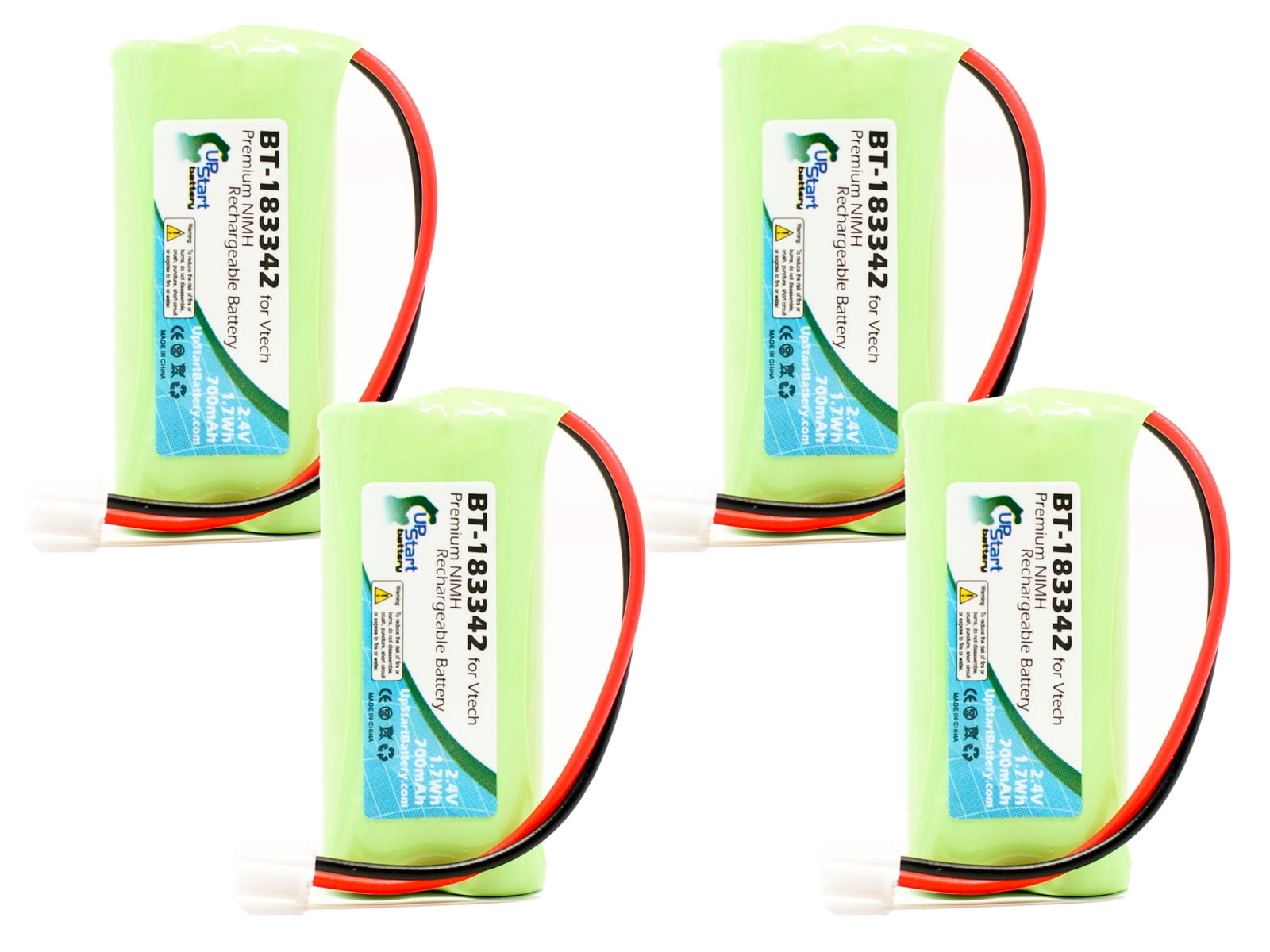4x Pack - BT-183342 Battery for VTech DS6151, CS6429, CS6114, LS6475-3 ...