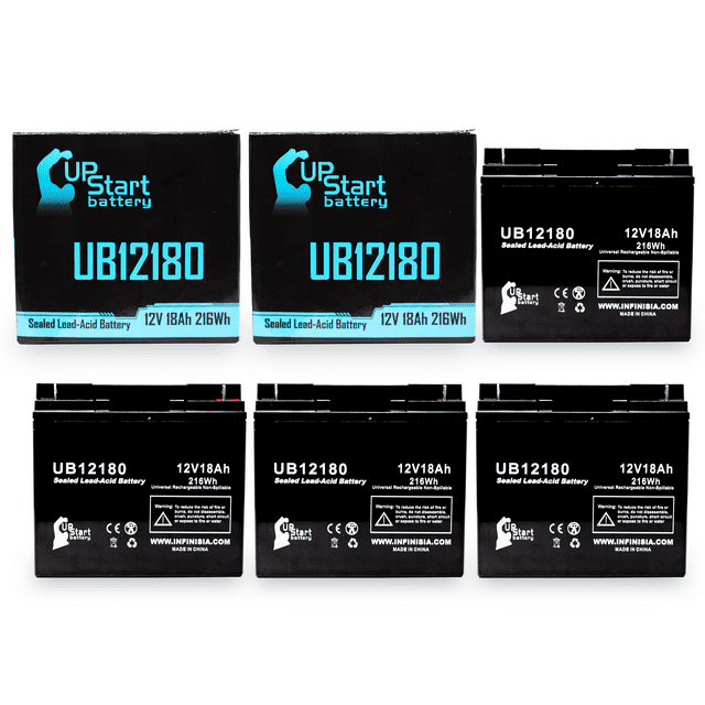 4x Pack - Compatible APC 1250 Battery - Replacement UB12180 Universal ...