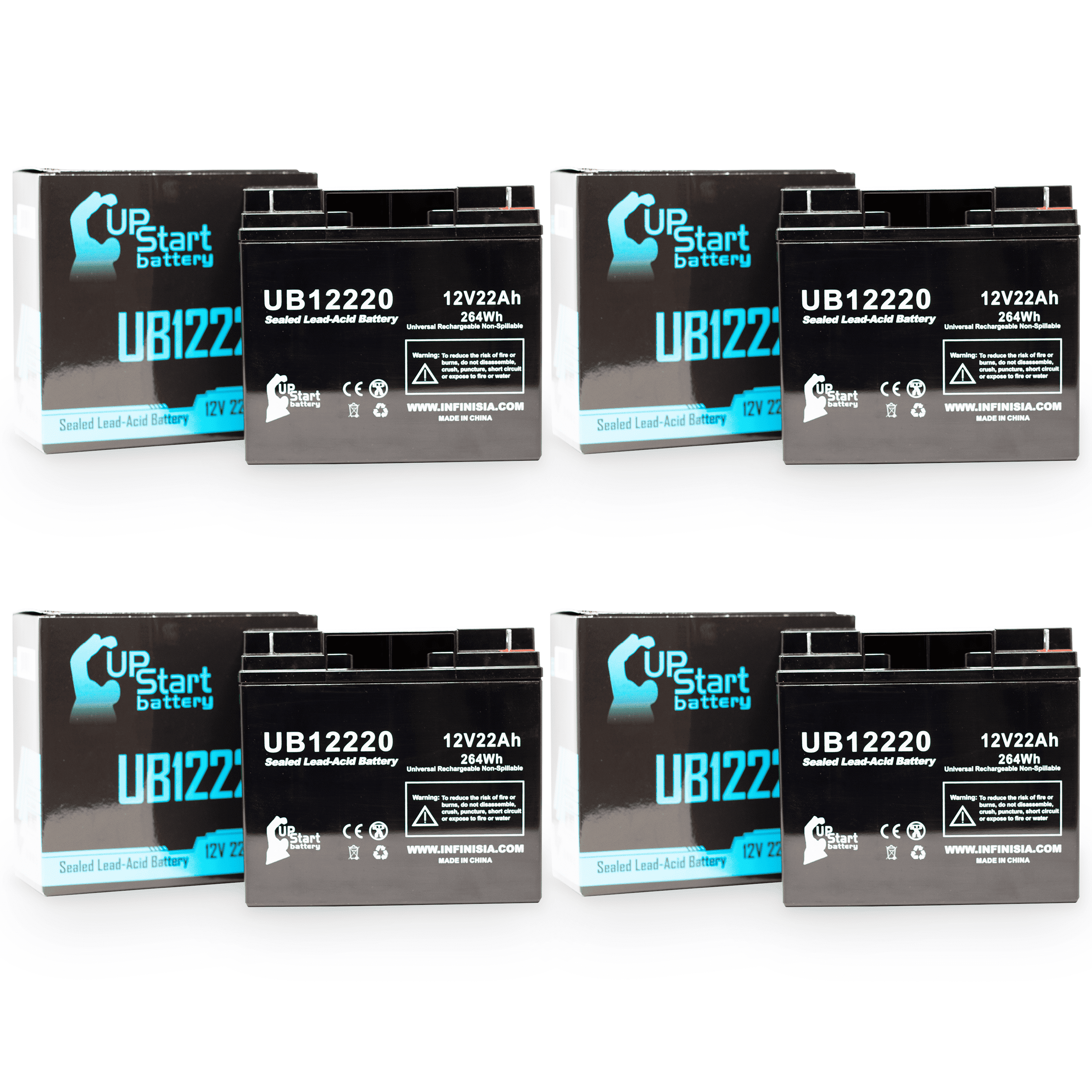 4x Pack - Compatible DYNACELL WP1712 Battery - Replacement UB12220 ...