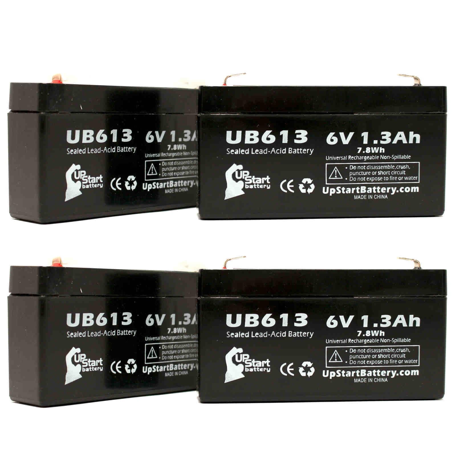 4x Pack - Compatible JOHNSON CONTROLS JC612 Battery - Replacement UB613 ...