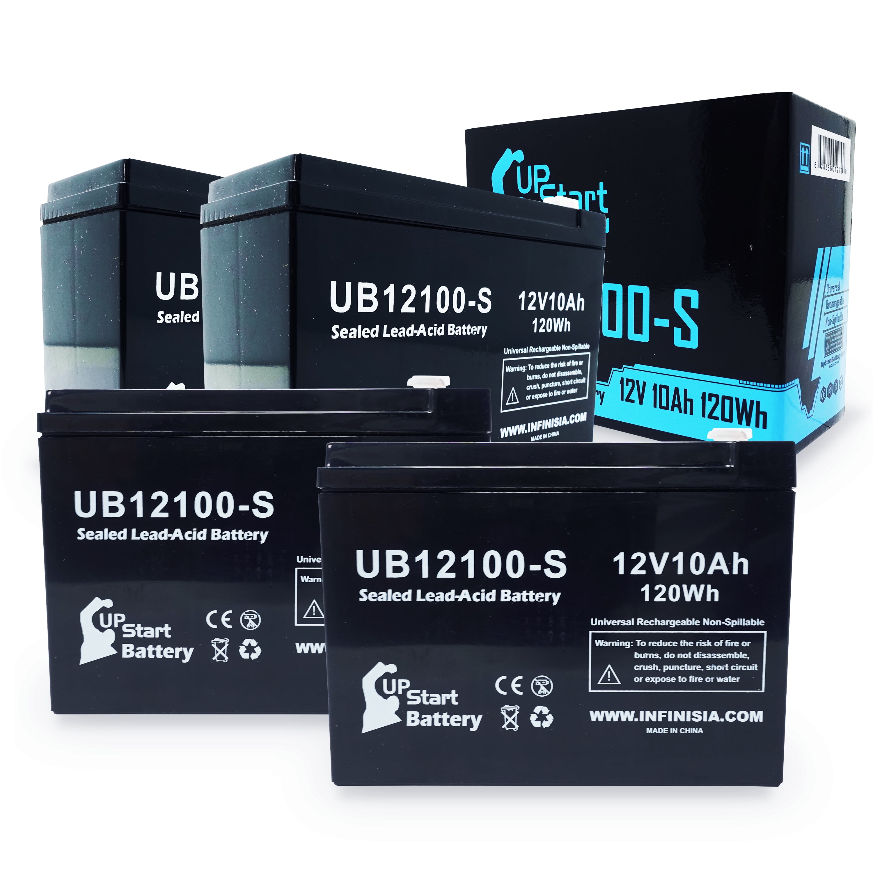 4x Pack - Compatible Orema UN10-12 Battery - Replacement UB12100-S ...