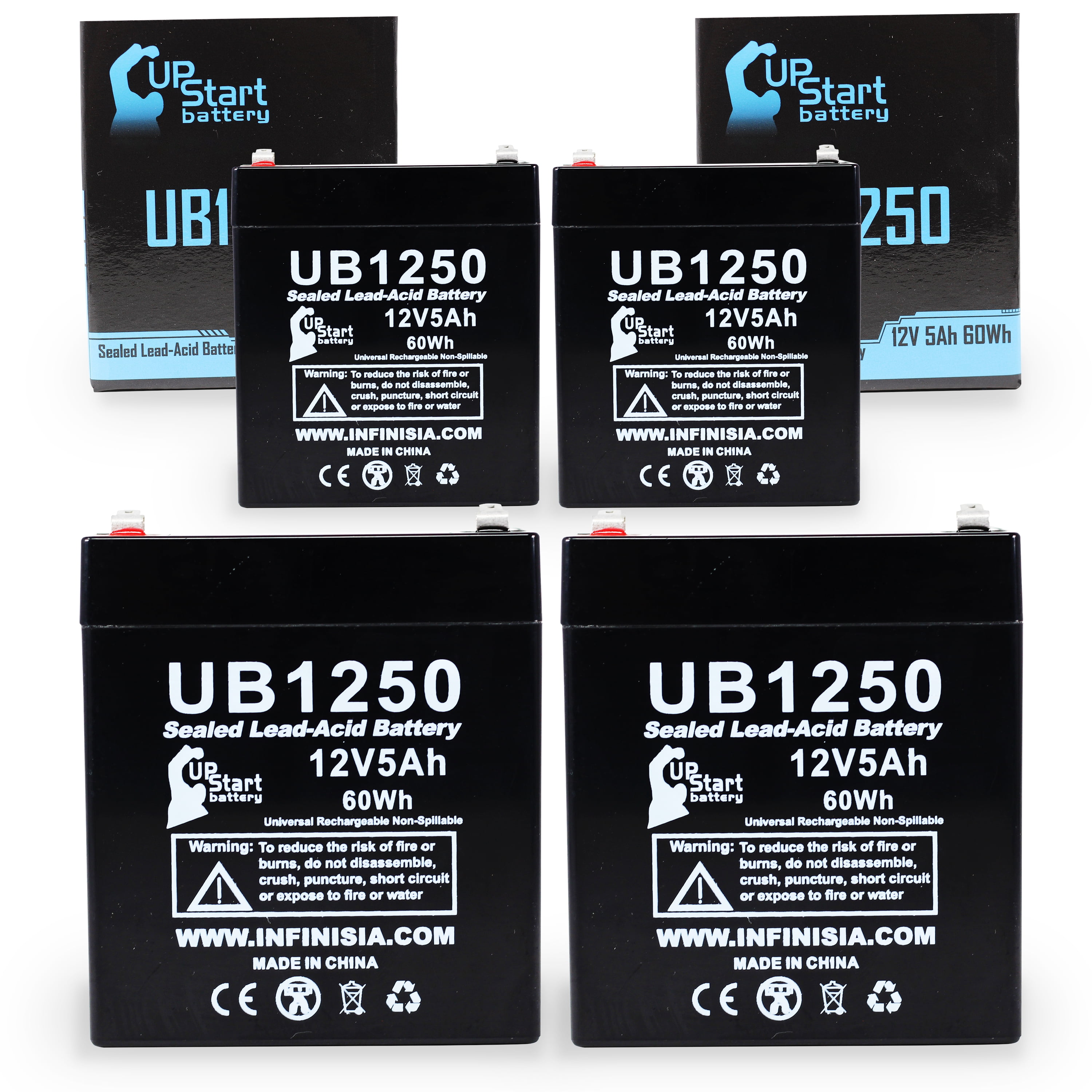 4x Pack - Compatible Para System MINUTEMAN MBK 300 Battery ...