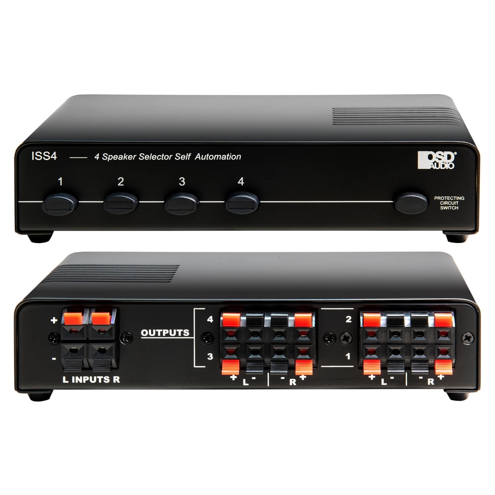 4x Pair High Power Speaker Selector with Impedance Protection and Easy ...