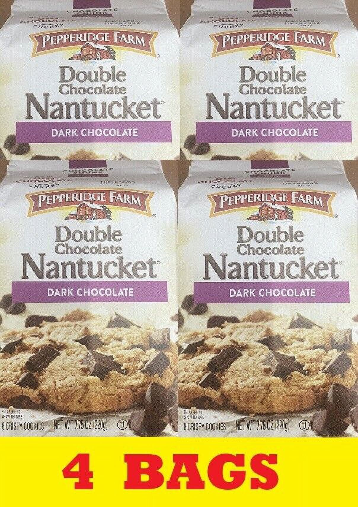 4x Pepperidge Farm Double Dark Chocolate Nantucket Cookies 7.75 oz - 4 ...