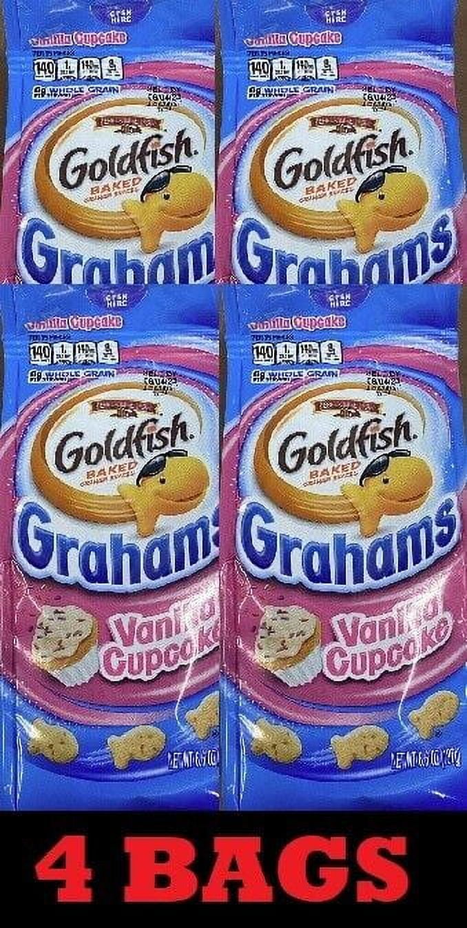4x Pepperidge Farm Goldfish GRAHAMS VANILLA CUPCAKE Baked Crackers 6 ...
