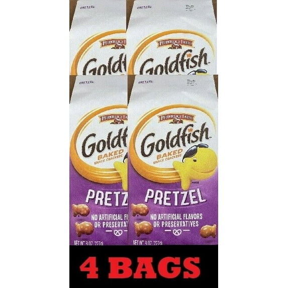 4x Pepperidge Farm Goldfish PRETZEL Baked Snack Crackers 8oz 4 ct - 4 ...