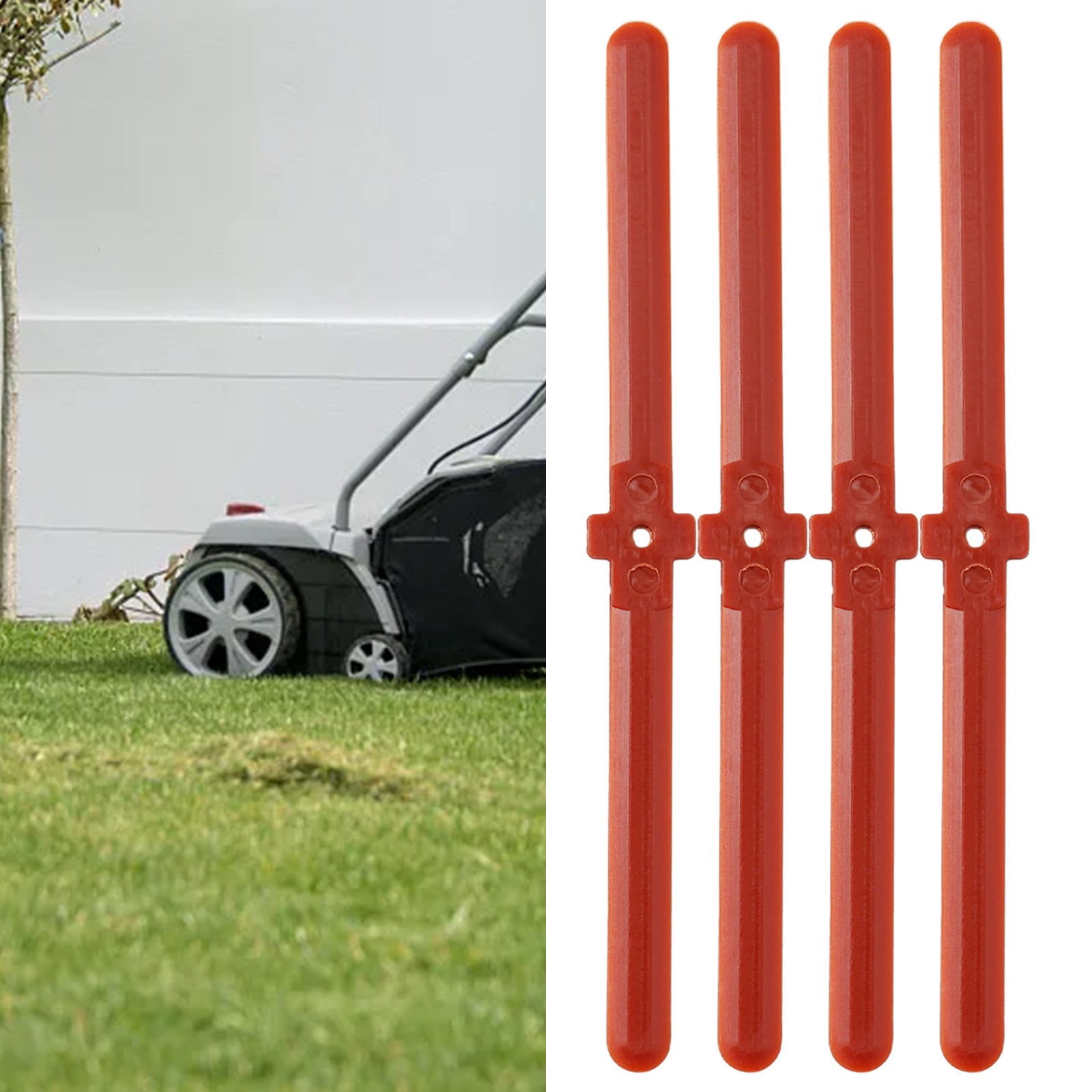 4x Plastic Blades For Mower Cordless Grass Rope Trimmer Brush Cutter ...
