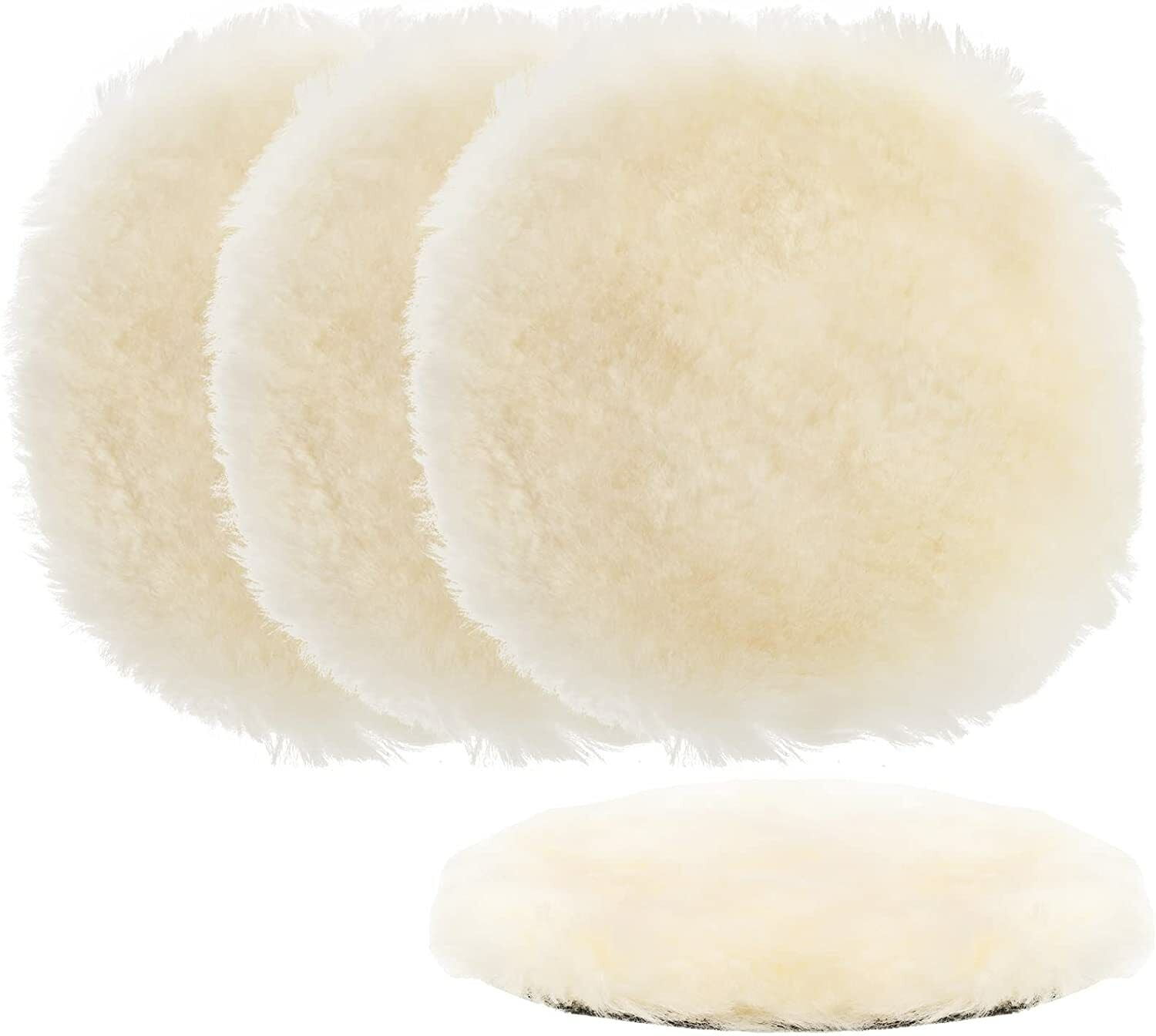 4x Polishing Pads 5 inch Pure Wool Car Buffer Polisher Waxing Buffing ...