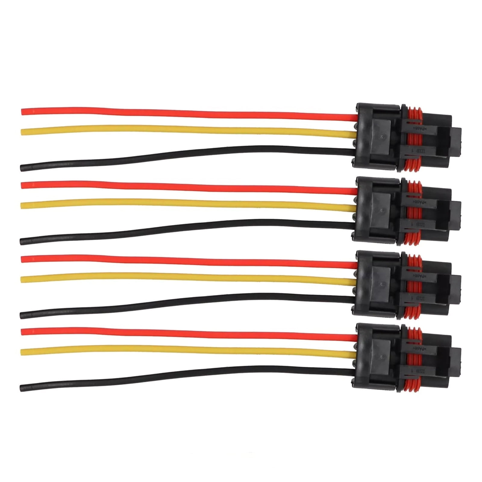 4x Power Bus Bar Accessories, 16 Gauge, Black/Yellow/Red Connectors for ...