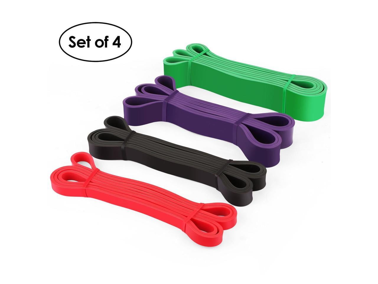 4x Pull Up Bands - Resistance Bands - Premium Latex Loop Stretch ...
