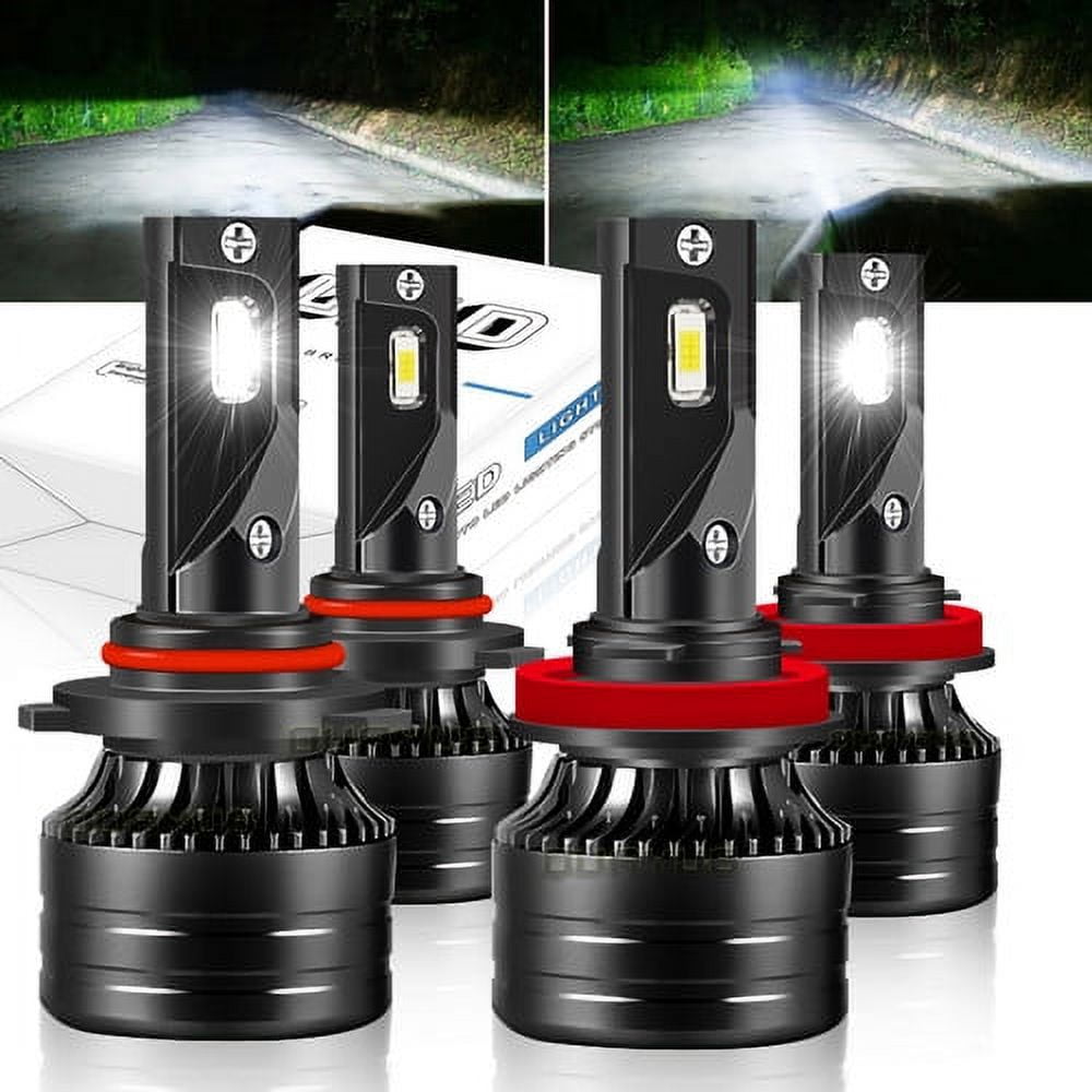4x Quayub Combo LED Bulbs for 2007-2020 GMC Sierra 2500 Headlight ...