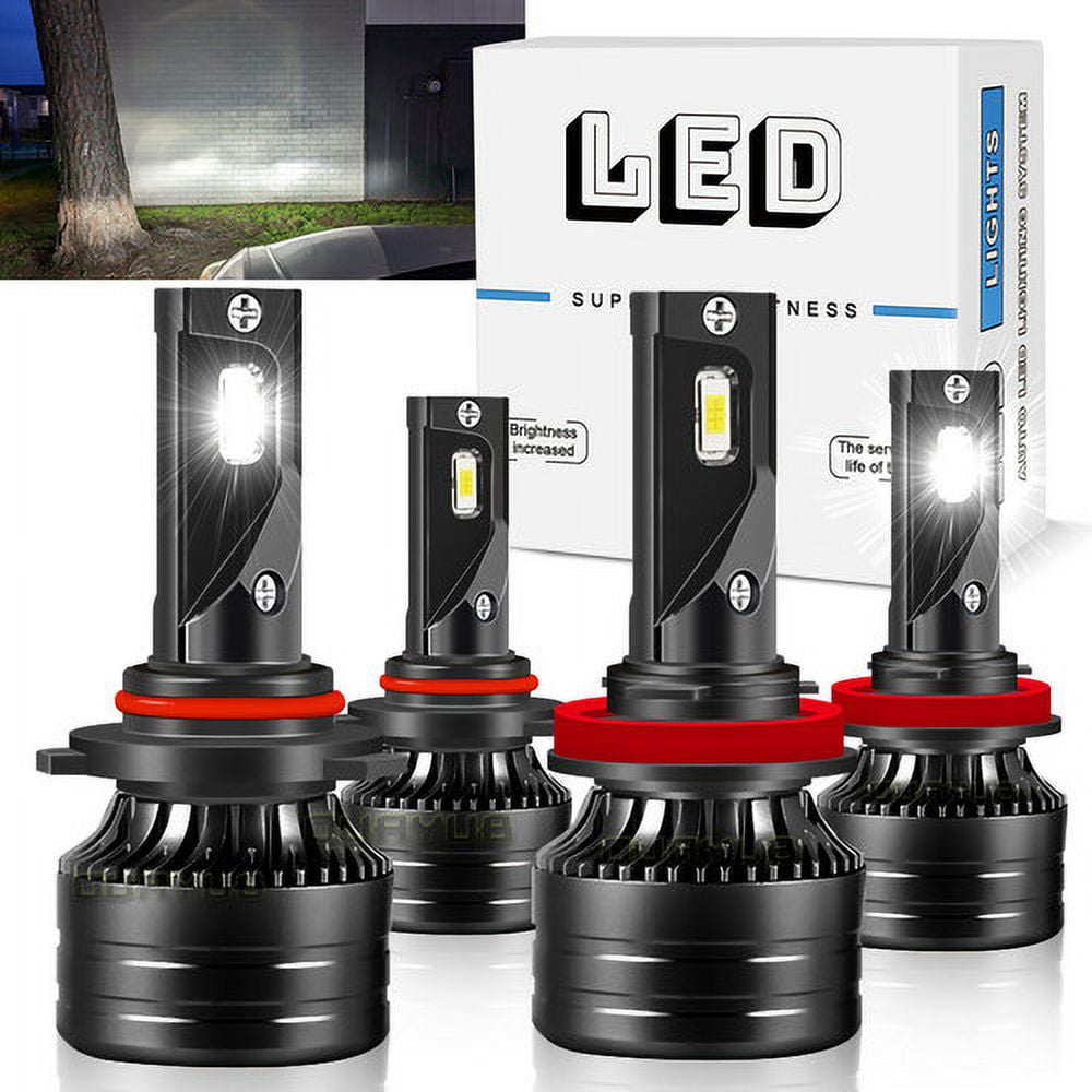 4x Quayub Combo LED Bulbs for 2009-2012 Chevrolet Traverse Headlight ...