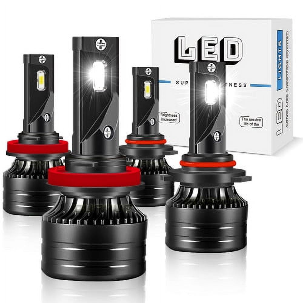 4x Quayub Combo LED Bulbs for 2015-2020 Ford Edge Headlight Lights ...