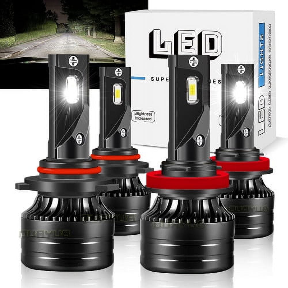 4x Quayub Combo LED Bulbs for 2018-2020 Honda BR-V Headlight Lights ...