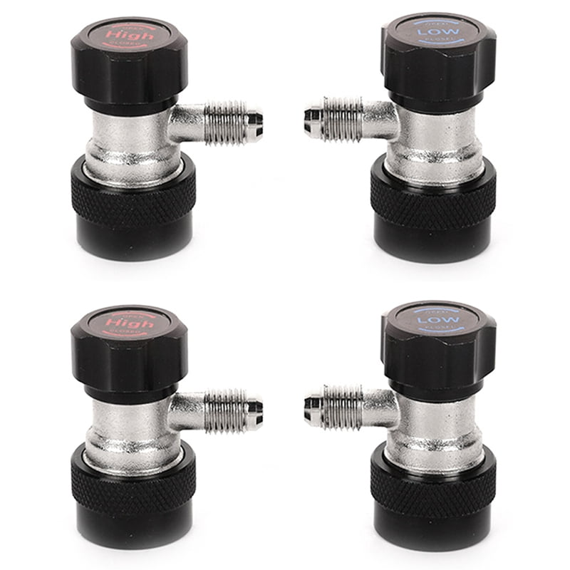 4x R134A A/C AC Compressor R-134A Manual Quick Coupler Adapter Air ...