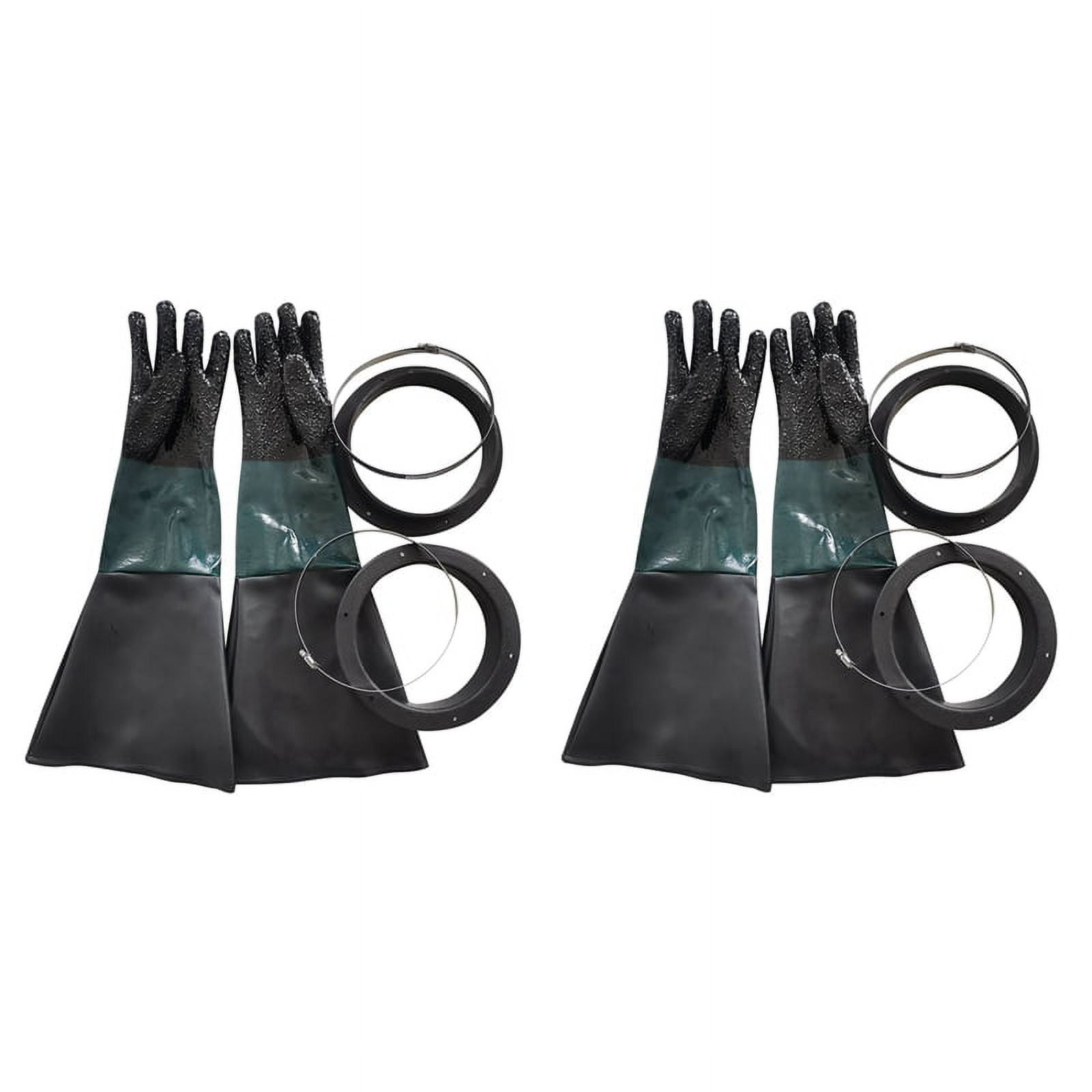 4x Sandblasting Gloves Sand Blasting Gloves with O Rings for Sandblast ...