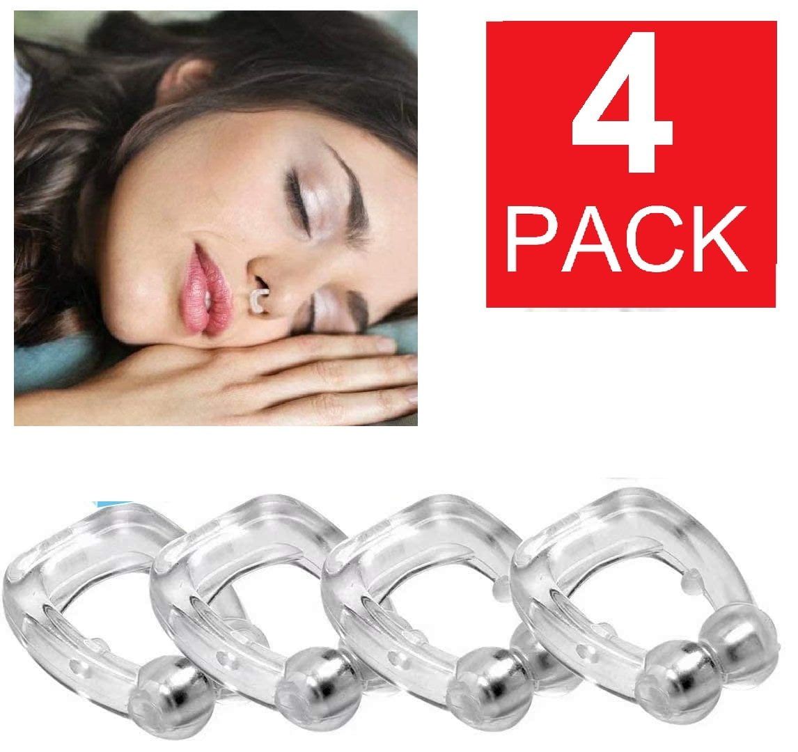 4-Pack Silicone Magnetic Anti Snore Nose Clips, Comfortable Sleeping ...