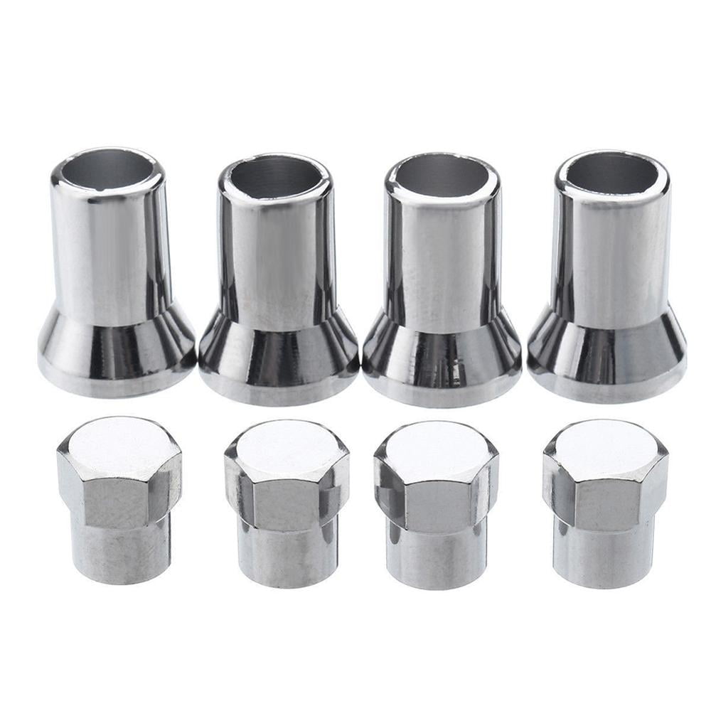 Lindmeyers Silver Chrome Valve Stem Caps, Universal Fit for Cars ...