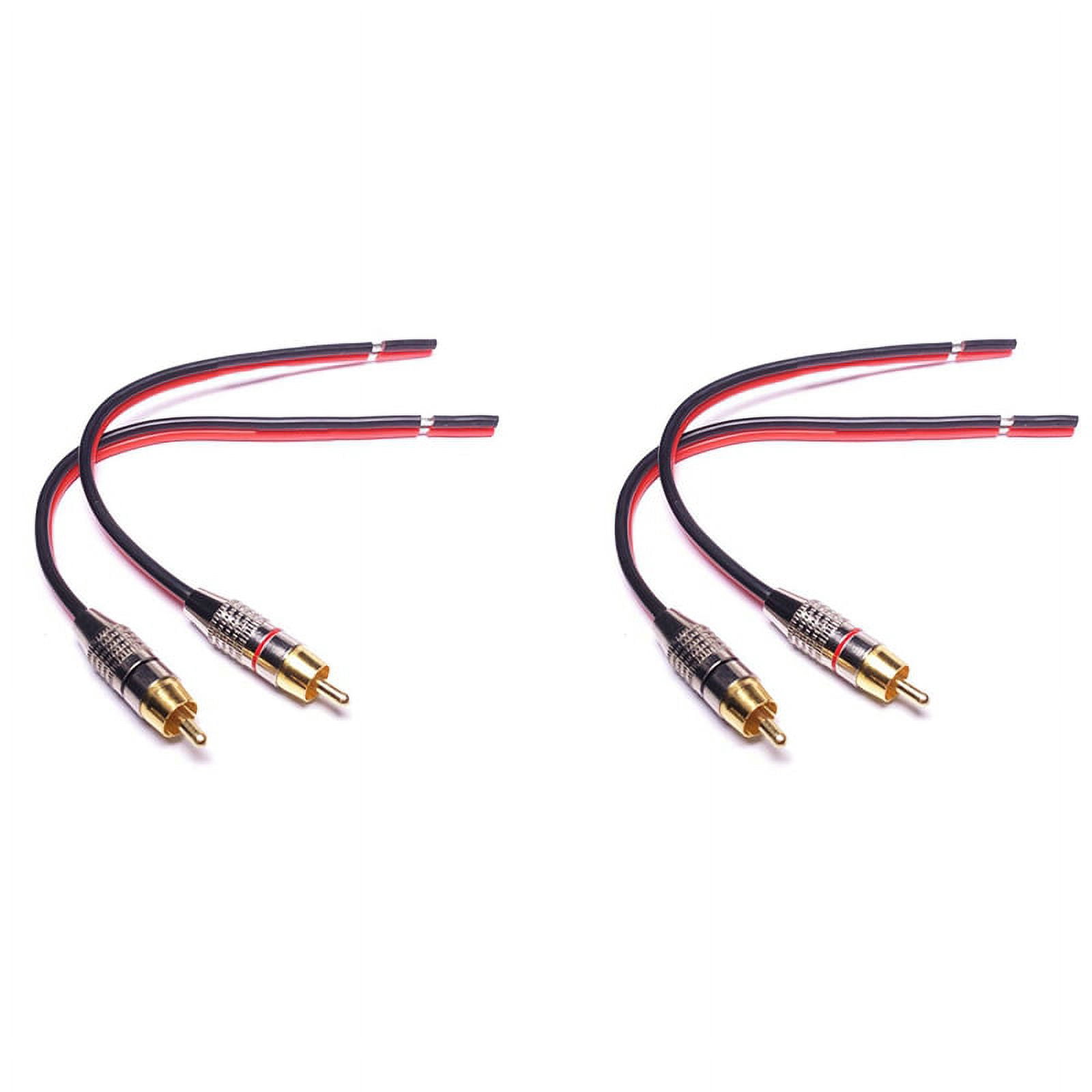 4x Speaker Cables To RCA Plugs Adapter, 2-Channel (1 Foot) - Walmart.com