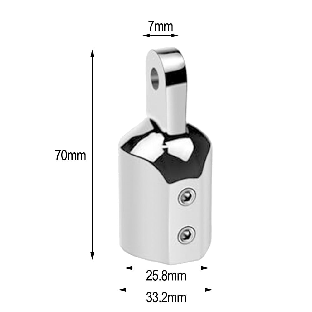 4x Stainless Steel for Bimini Top Cap External Round Tubing Boat Canopy ...