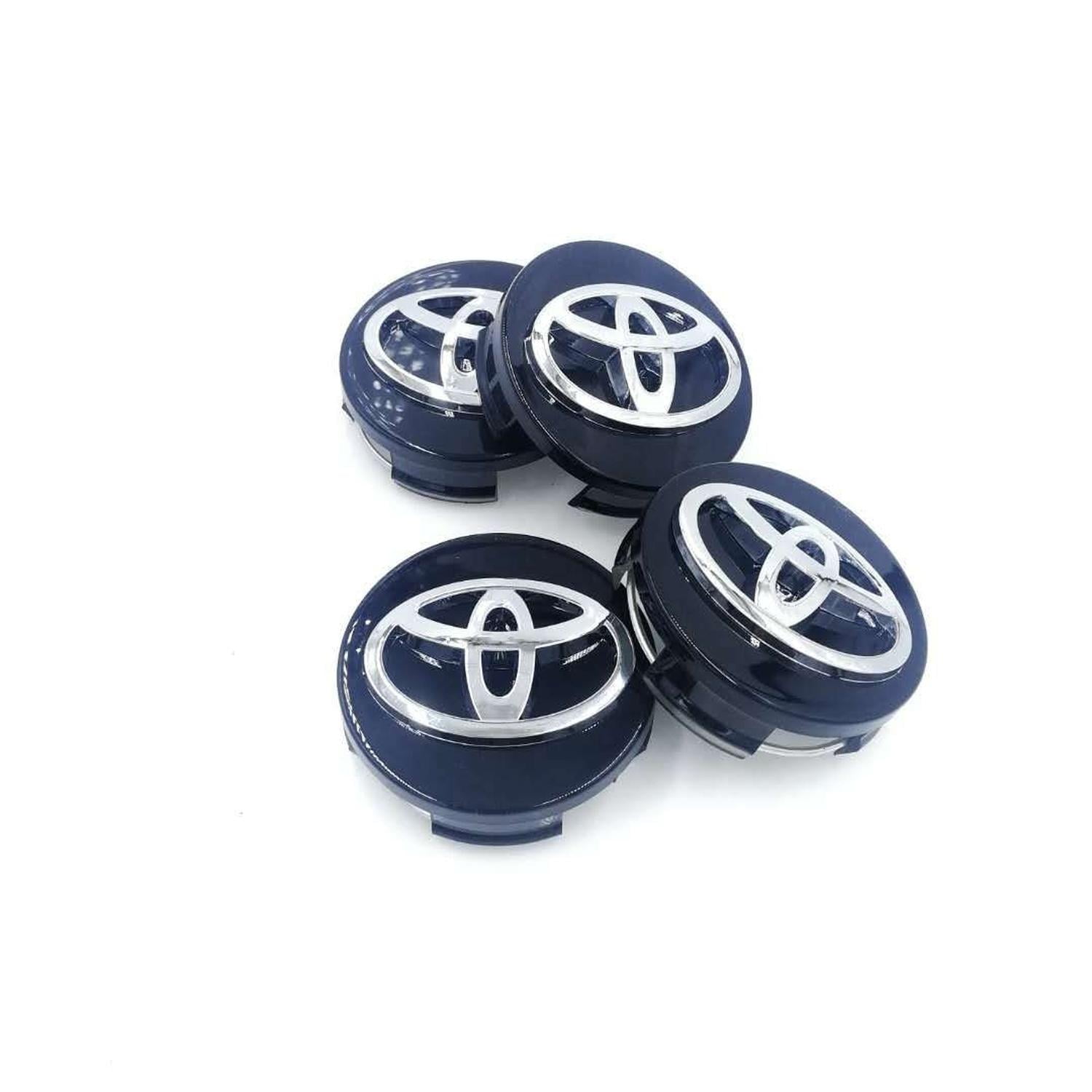 4Pcs 62mm Wheel Covers & Hub Caps, Chrome, Black, Fits Toyota Camry ...